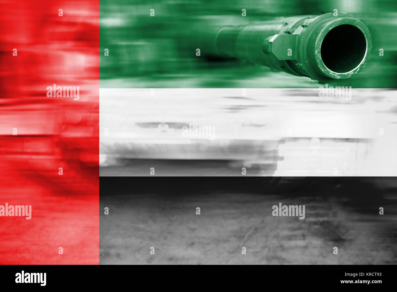 military strength theme, motion blur tank with United Arab Emirates ...