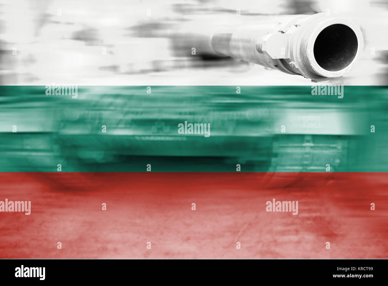 military strength theme, motion blur tank with Bulgaria flag Stock ...