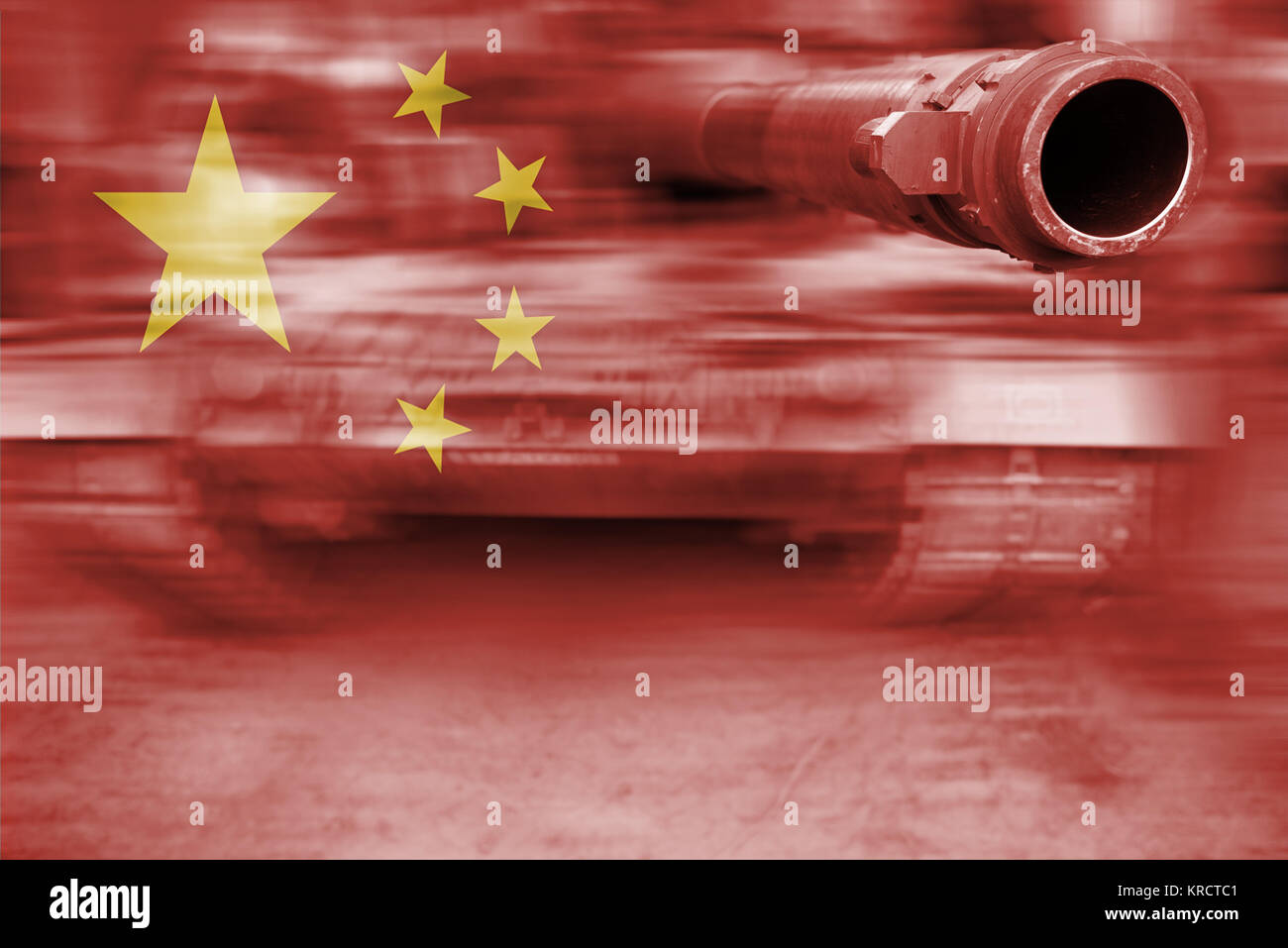 military strength theme, motion blur tank with China flag Stock Photo ...