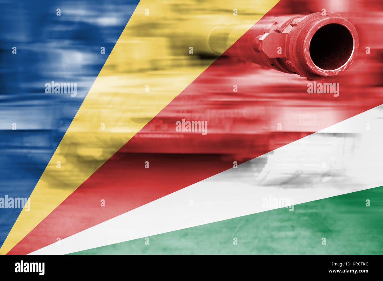 military strength theme, motion blur tank with Seychelles flag Stock ...
