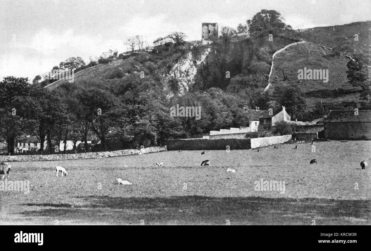 View of Peveril Castle at Castleton, Derbyshire Stock Photo - Alamy