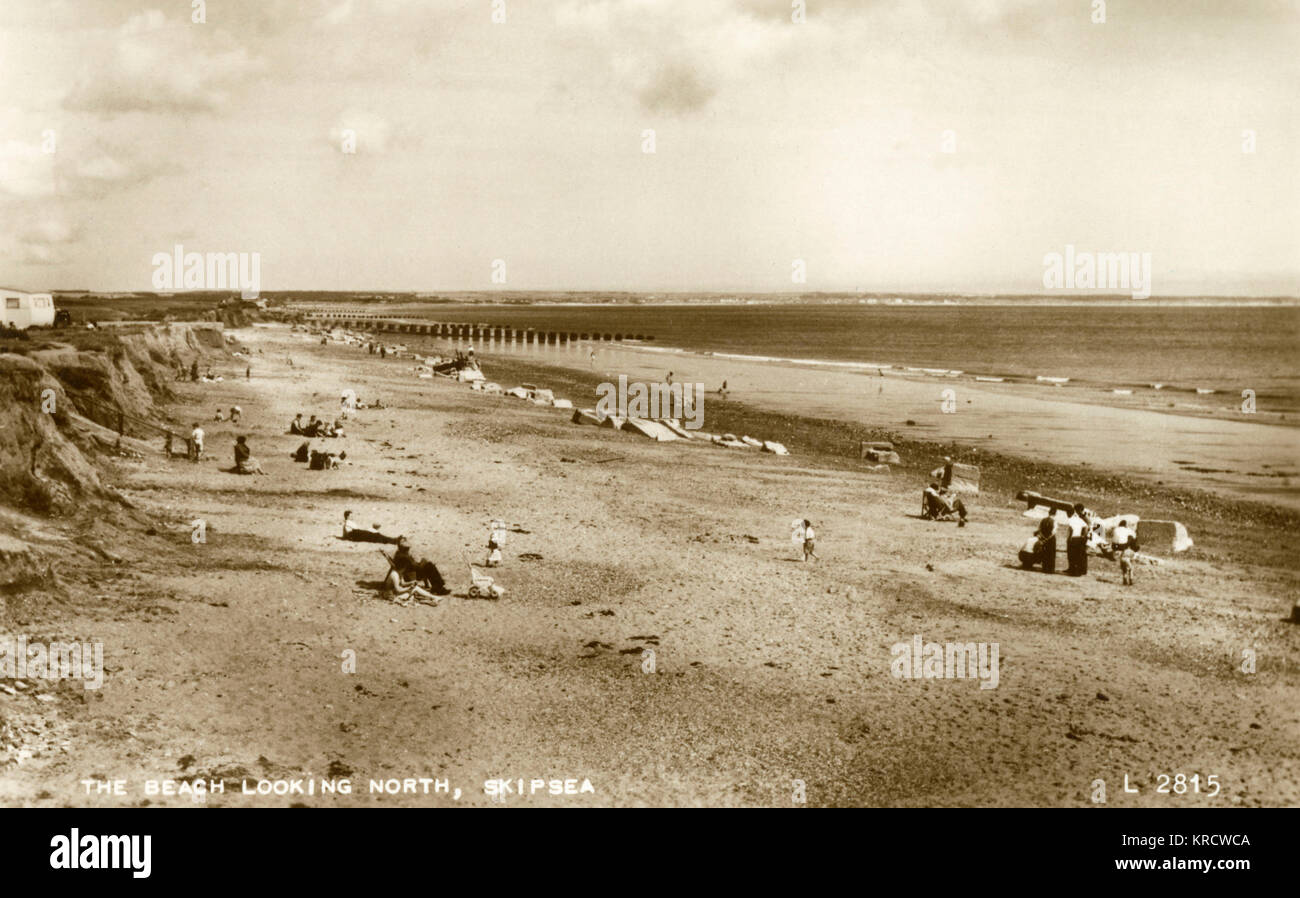 View of the beach at Skipsea, near Driffield, Yorkshire Stock Photo - Alamy