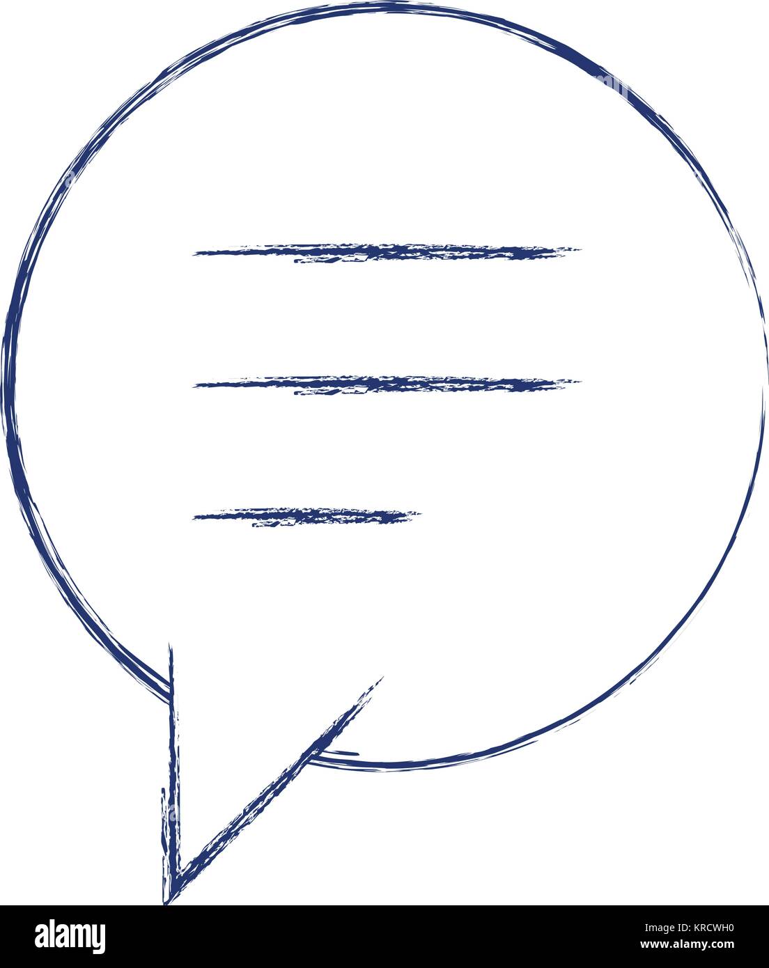 circular dialogue speech with tail in dark blue blurred silhouette ...