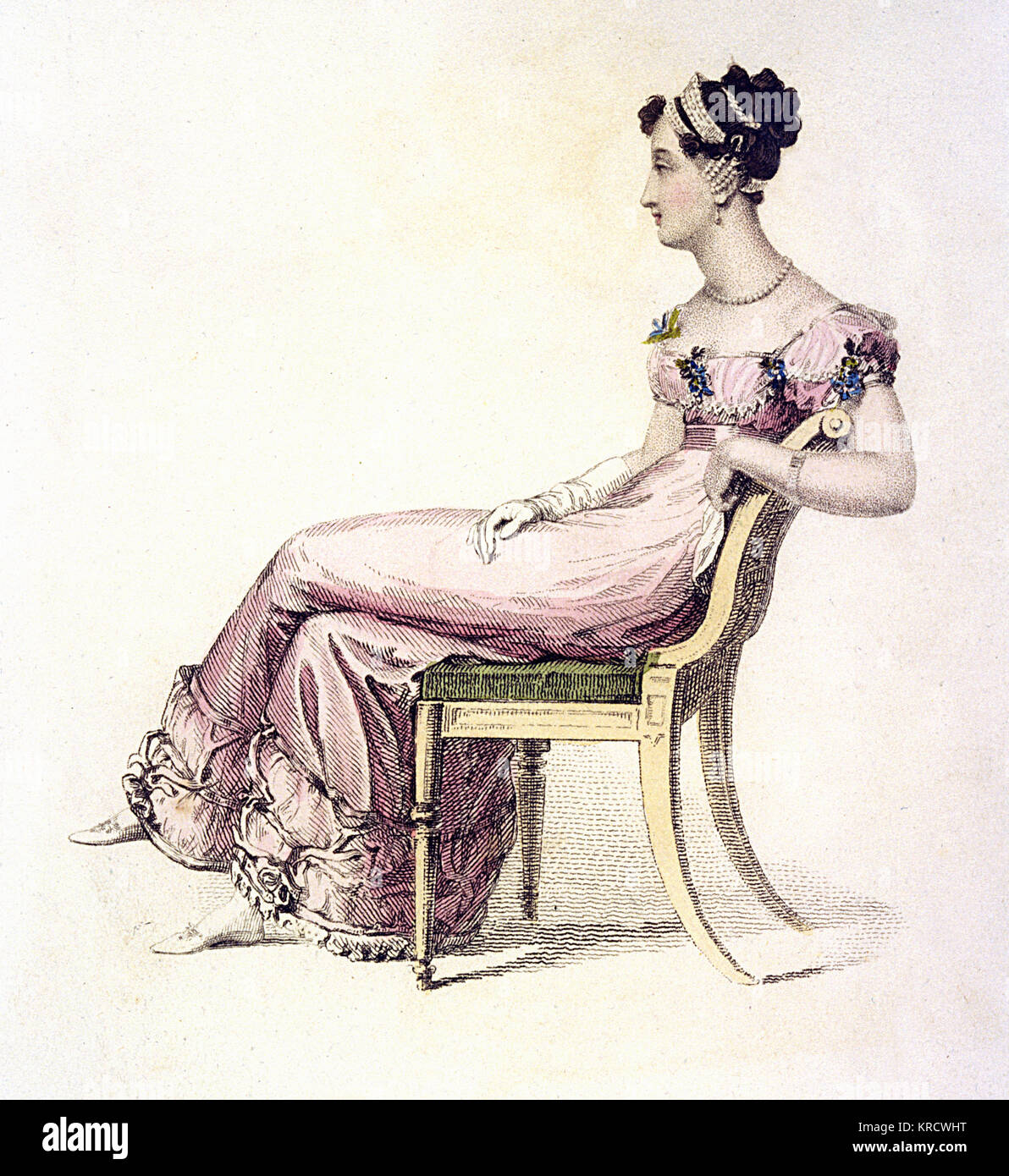 PINK BALL DRESS/ 1823 Stock Photo - Alamy