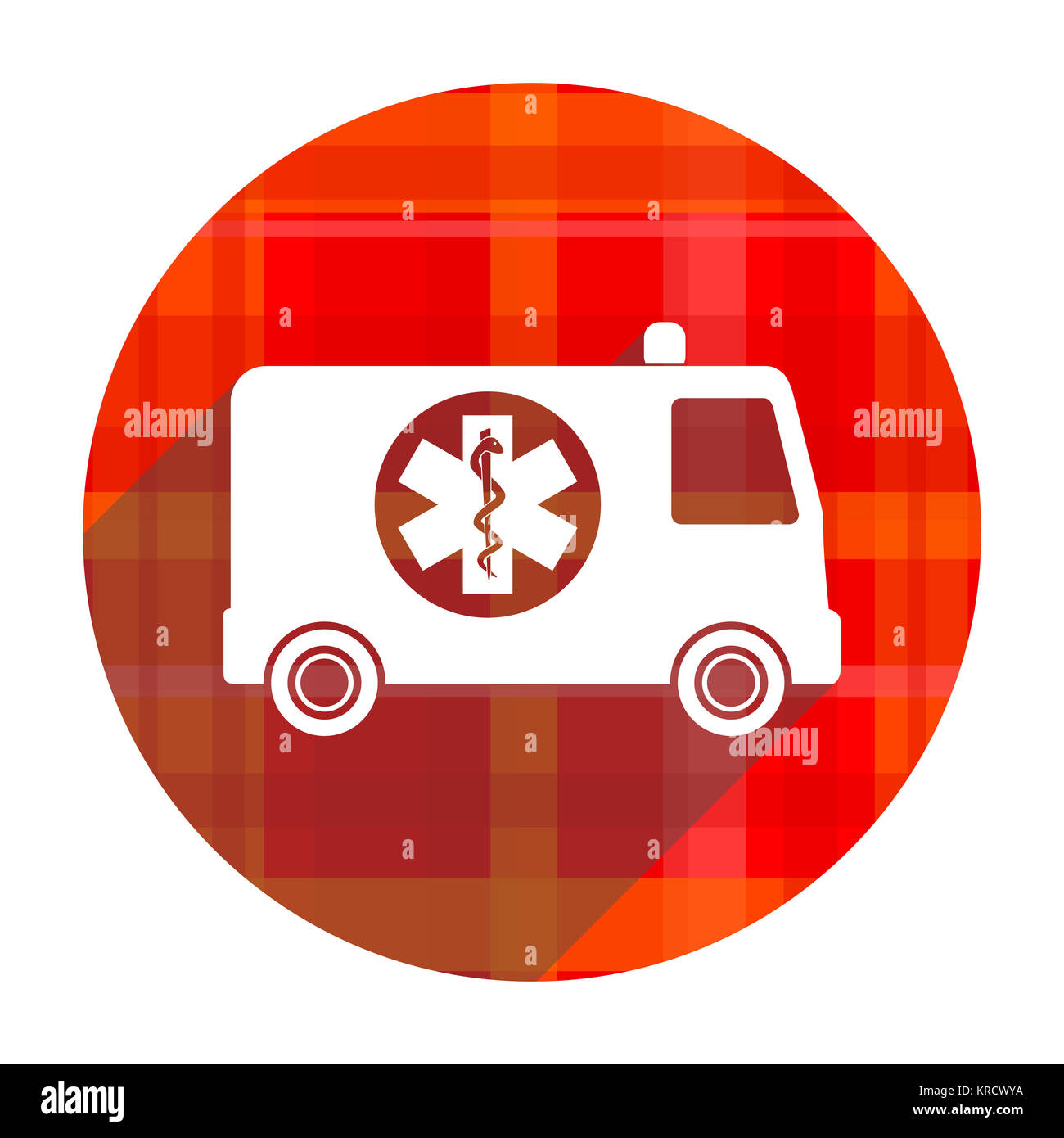 ambulance red flat icon isolated Stock Photo - Alamy