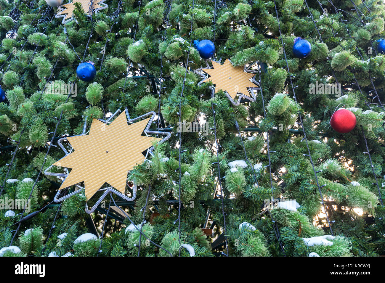 Decorated Christmas tree close up Stock Photo - Alamy