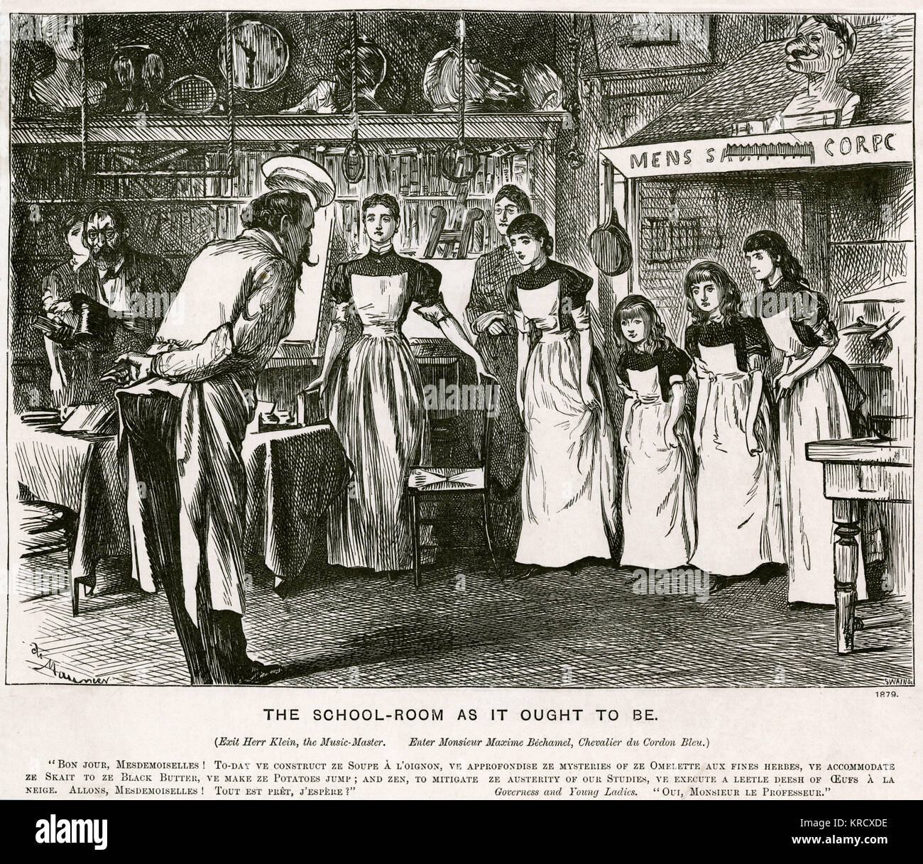 Victorian ladies school lesson hi-res stock photography and images - Alamy