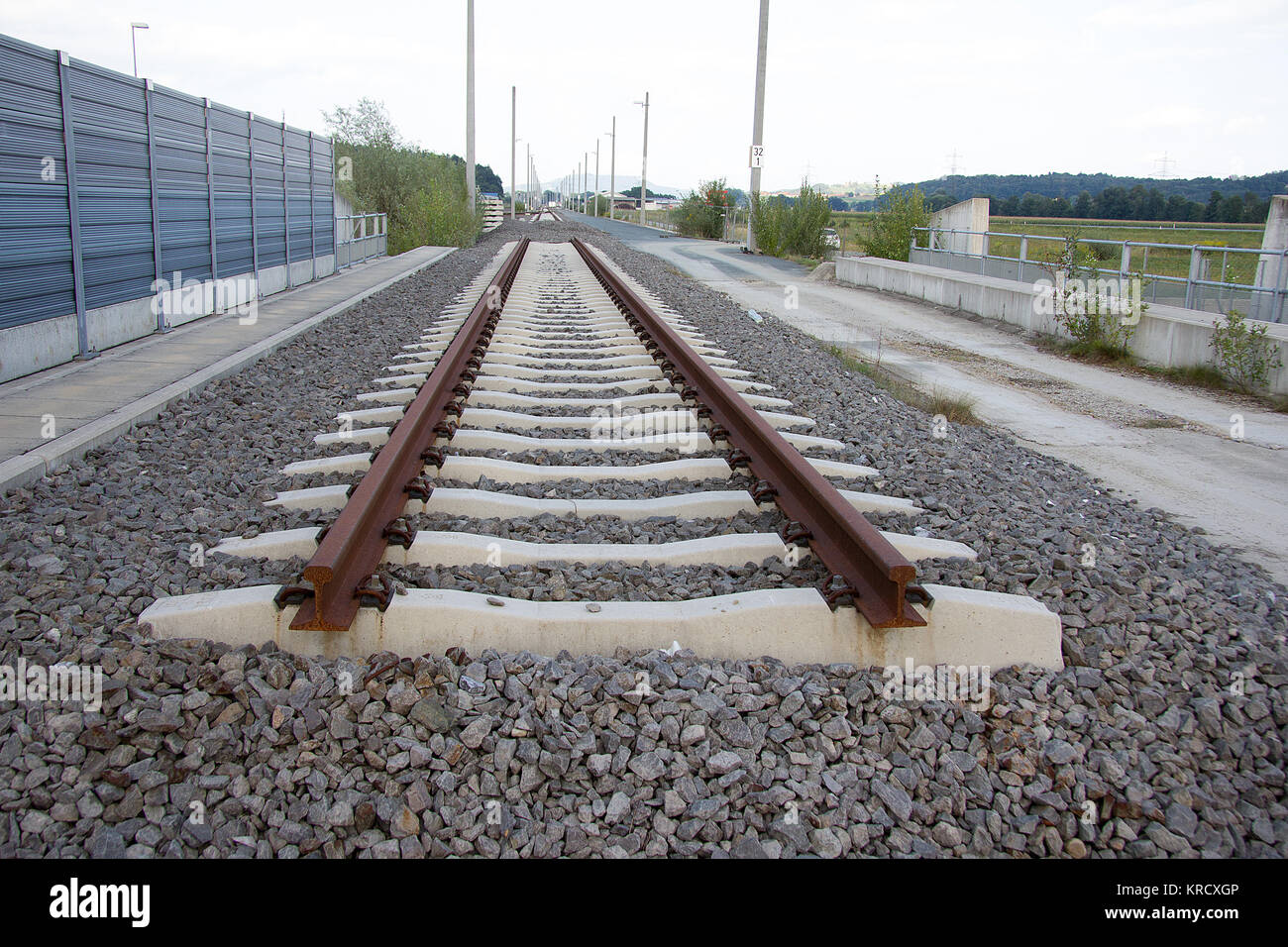construction of a railway line Stock Photo - Alamy
