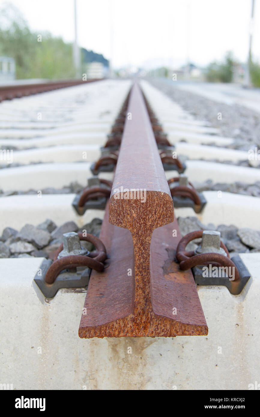 construction of a railway line Stock Photo - Alamy
