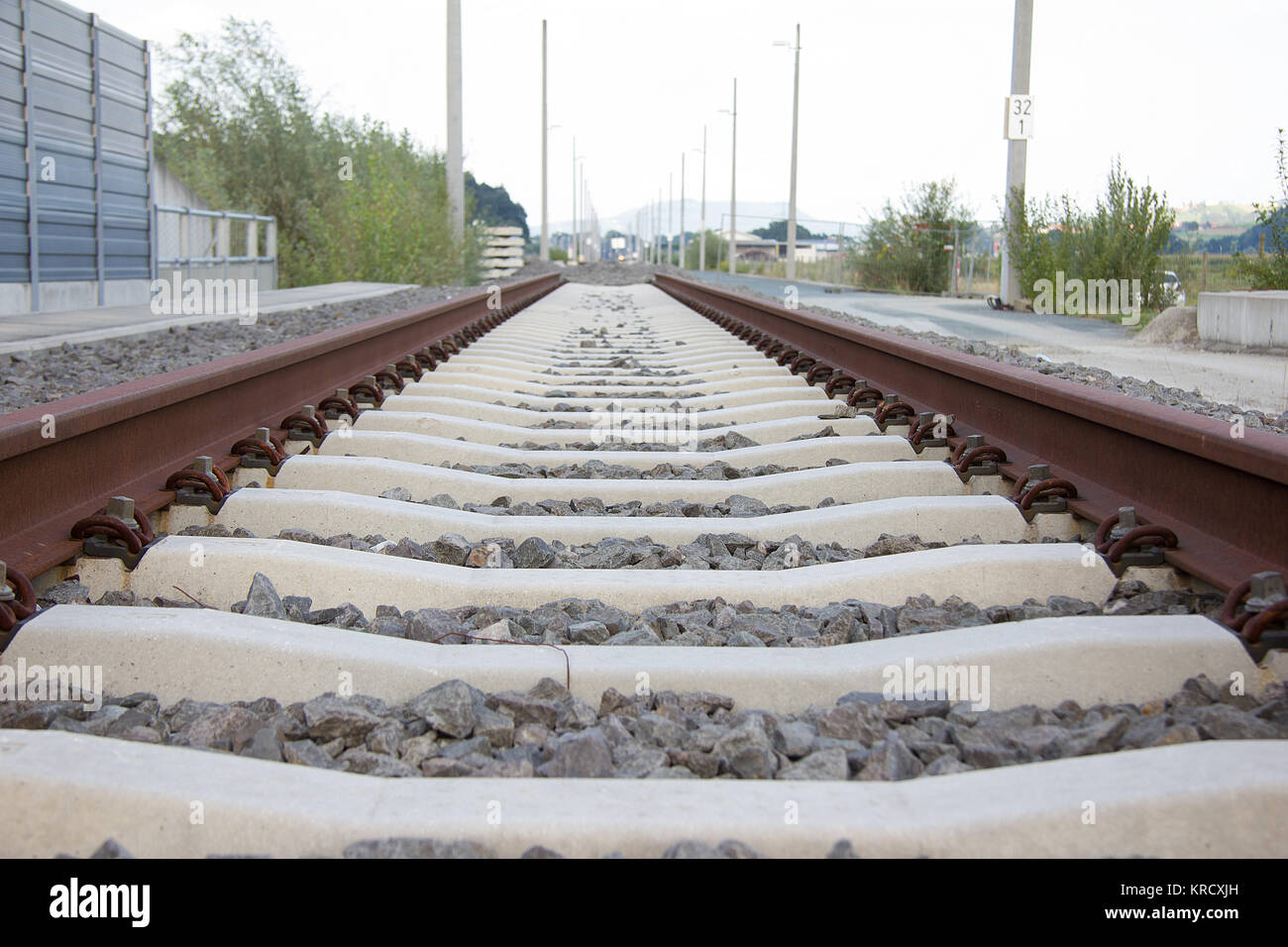 construction of a railway line Stock Photo - Alamy