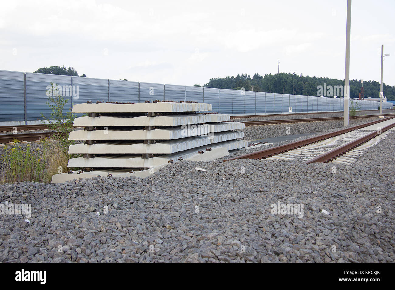 construction of a railway line Stock Photo - Alamy