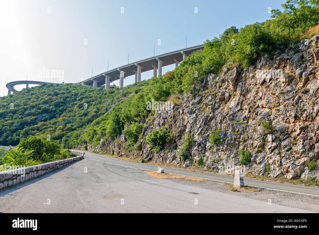 Highway viaduct close-up Stock Photo - Alamy