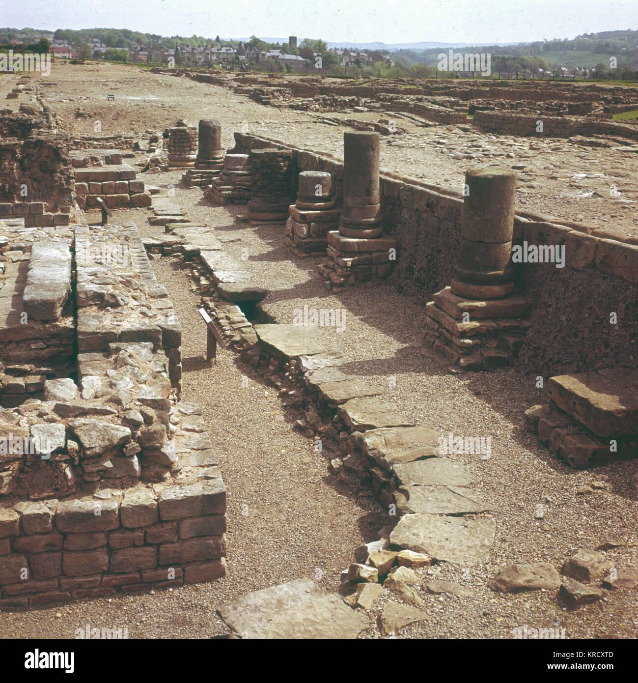 Corbridge Roman site, Northumberland, England. The first Roman presence ...