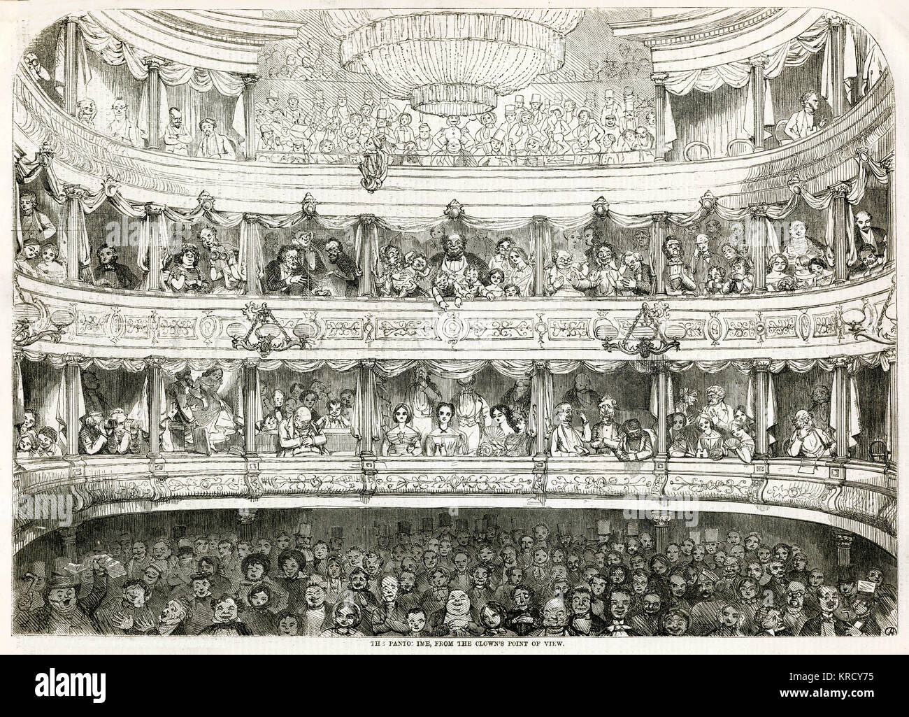 Panto time from the clowns point of view 1858 Stock Photo - Alamy