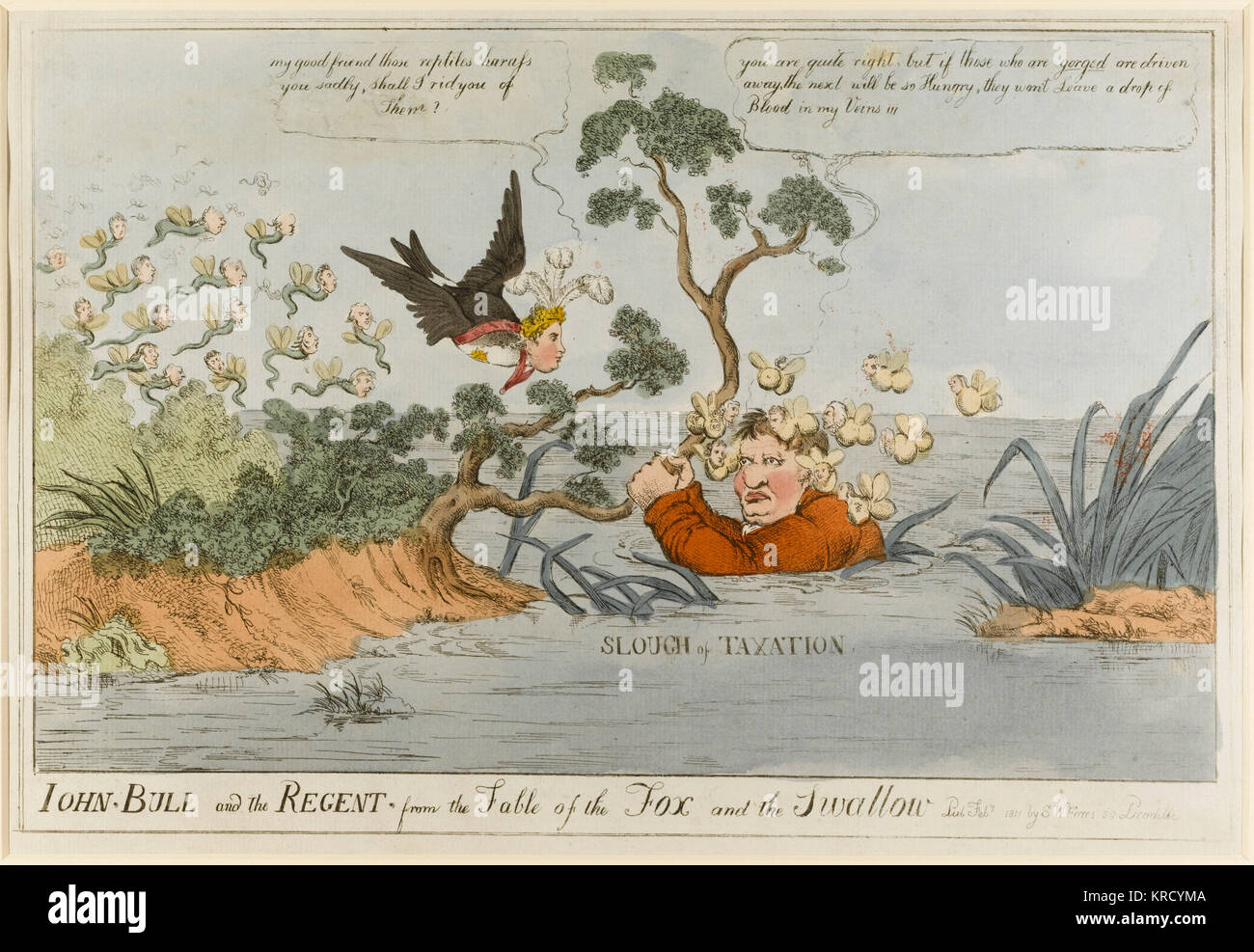 Satirical cartoon, John-Bull and the Regent Stock Photo - Alamy