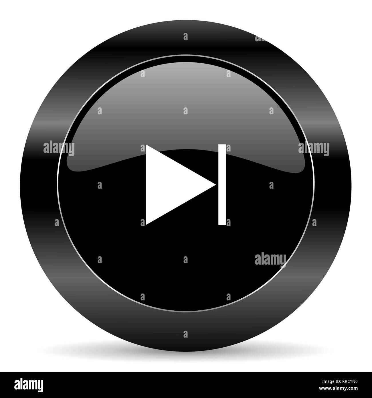 black circle web button on white background Stock Photo - Alamy