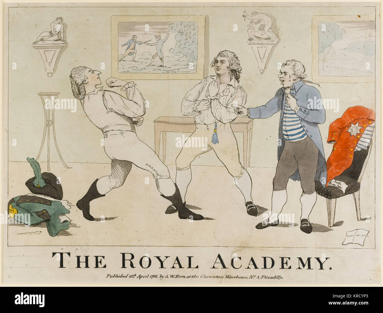 Satirical cartoon, The Royal Academy Stock Photo - Alamy