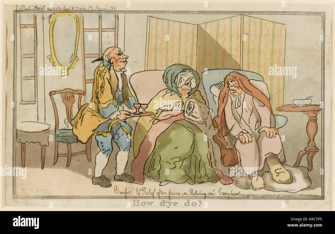 Satirical cartoon, How d'ye do Stock Photo - Alamy