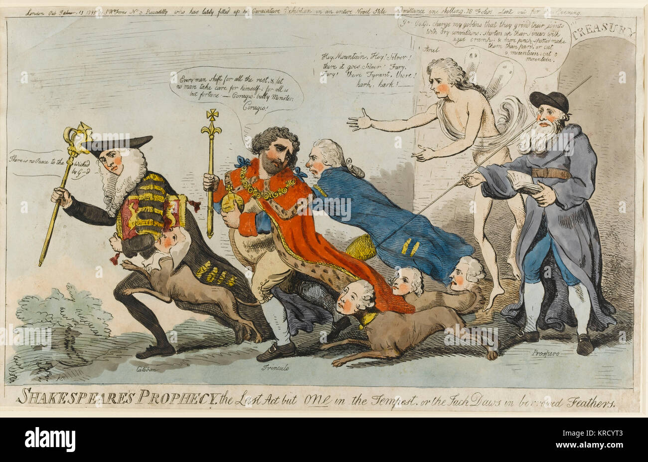 Satirical cartoon, Shakespeare's Prophecy Stock Photo - Alamy