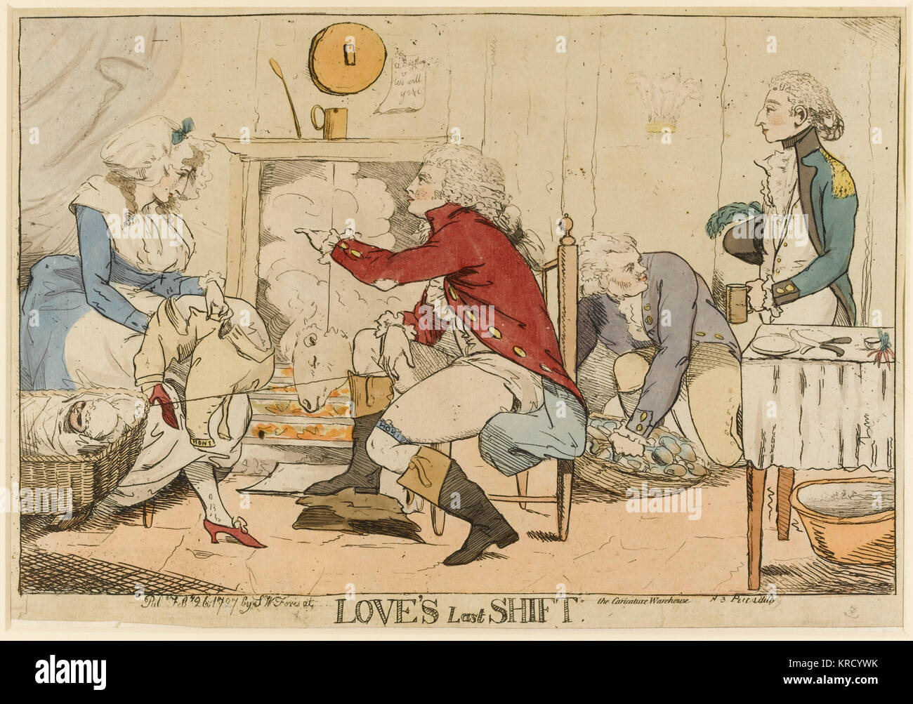 Satirical cartoon, Love's Last Shift Stock Photo - Alamy