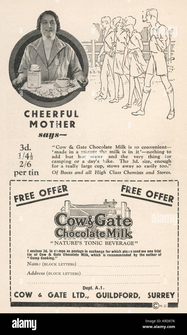COW & GATE CHOCOLATE Stock Photo - Alamy