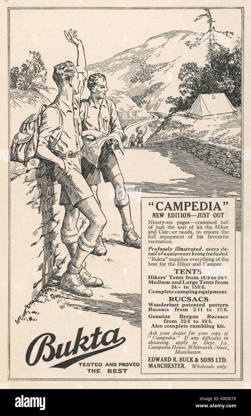 BUKTA RUCKSACK ADVERT Stock Photo - Alamy