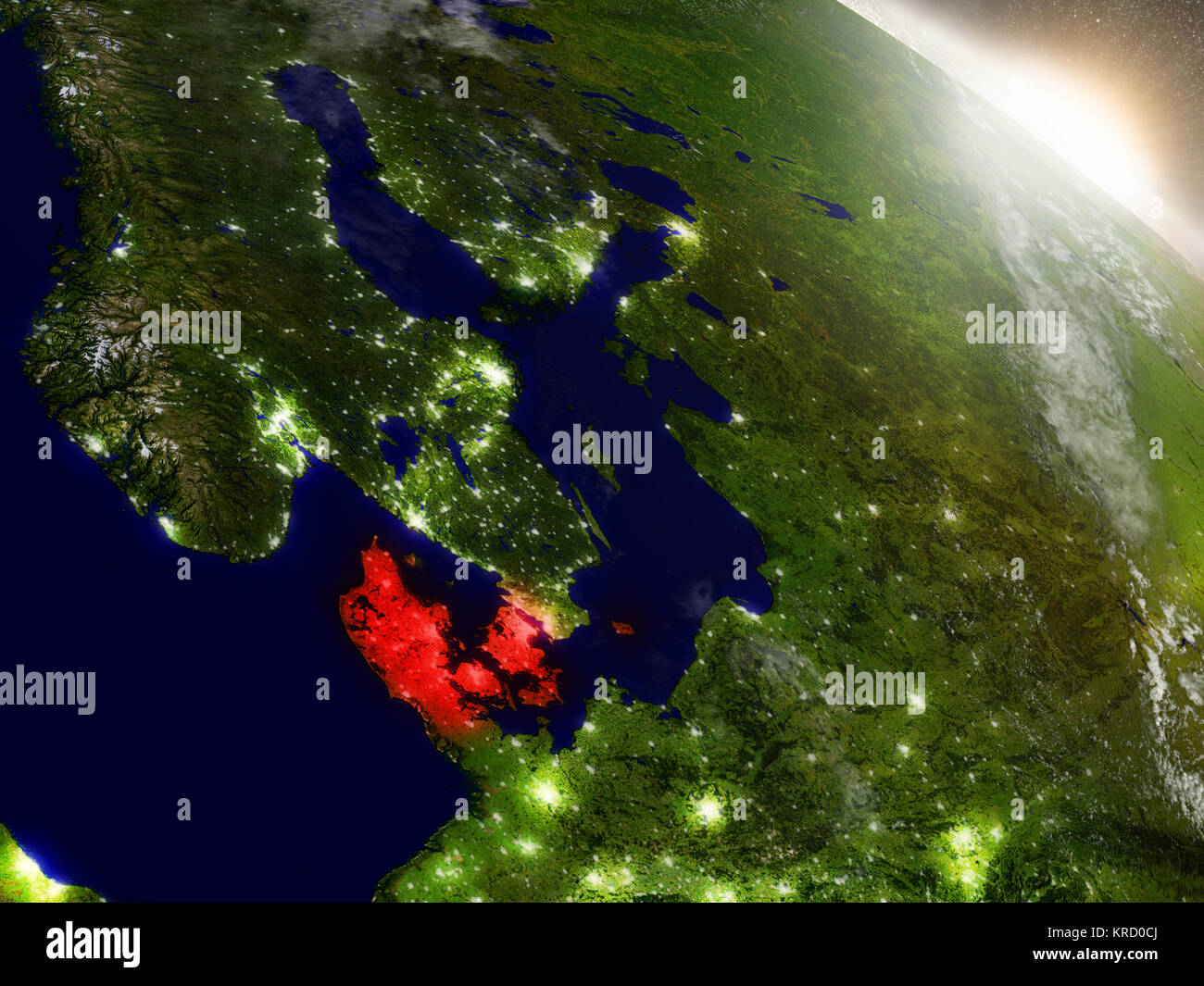 Map satellite denmark hi-res stock photography and images - Alamy