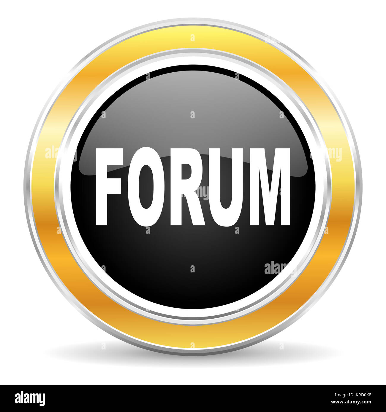 black web button with golden ring Stock Photo - Alamy