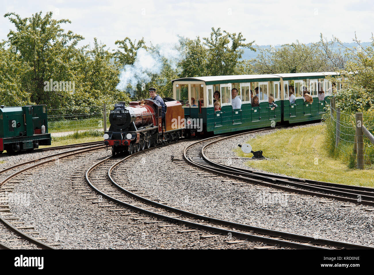 View of the Evesham Vale Light Railway, one of the family attractions ...