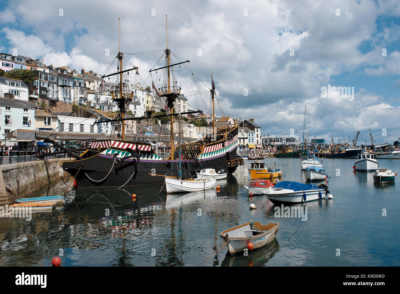 Brixham fishing fleet in the harbour hi-res stock photography and ...