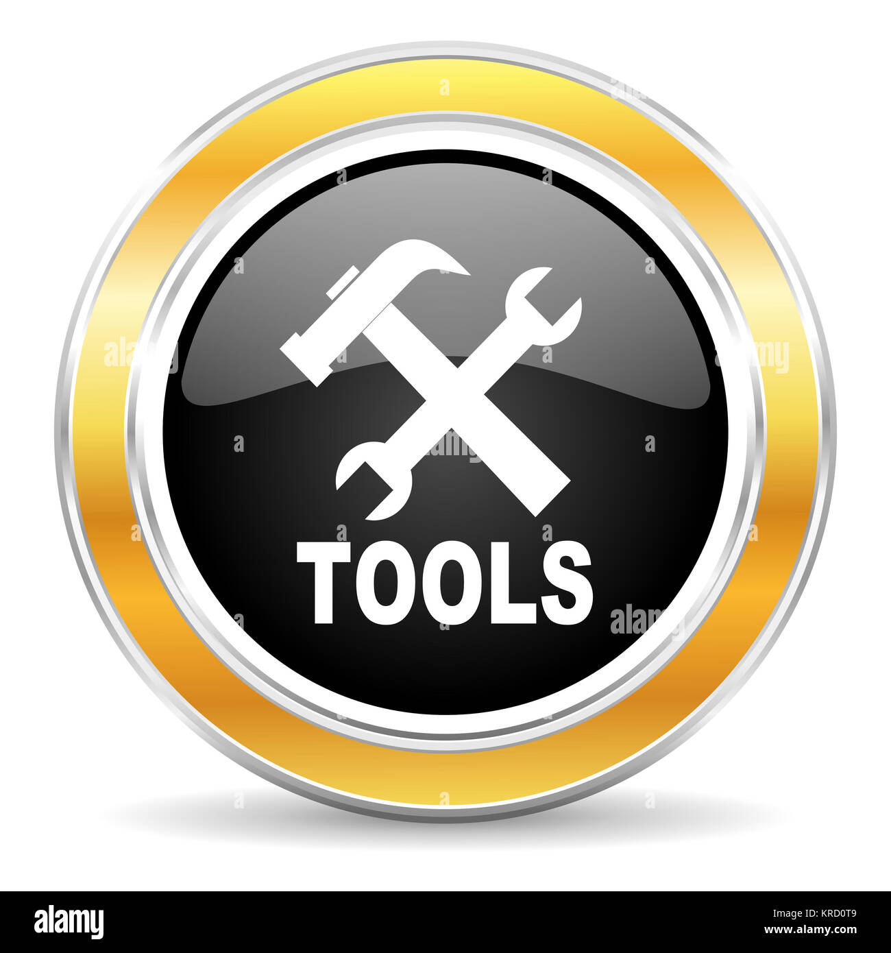 Golden tools icon hi-res stock photography and images - Alamy