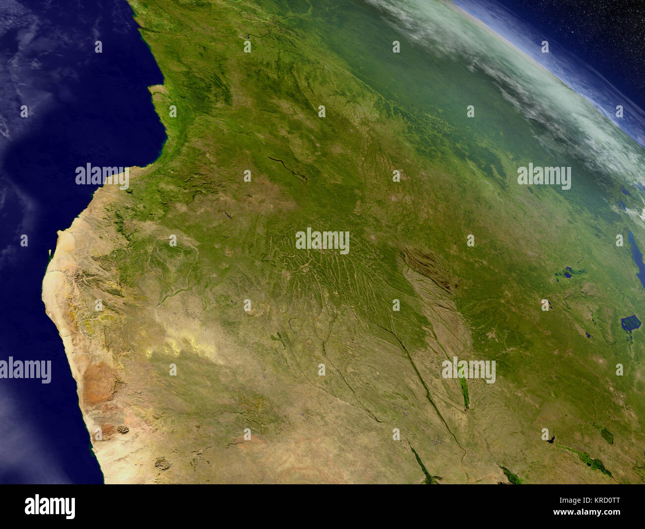 Angola from space Stock Photo - Alamy