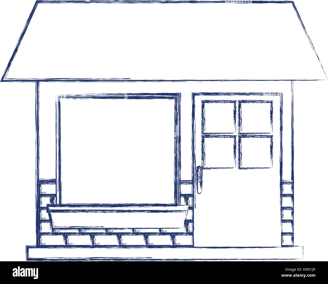 Modern suburban house dark Stock Vector Images - Alamy