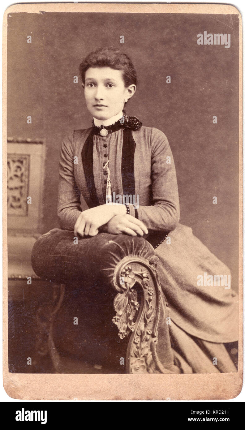 Victorian Photograph Of Young Woman High Resolution Stock Photography ...