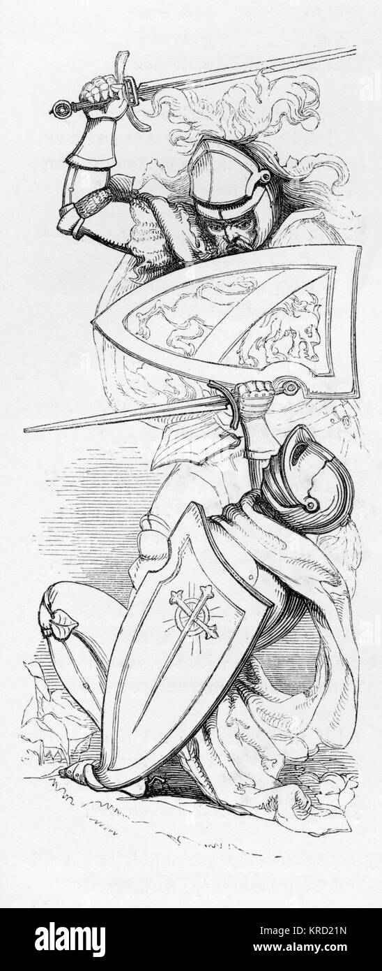 Knight two Black and White Stock Photos & Images - Alamy