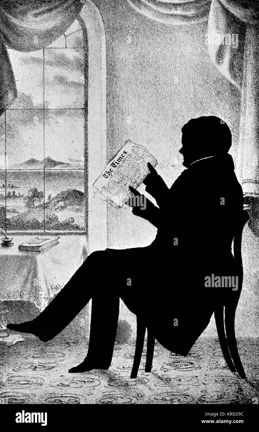 Silhouette portrait of Daniel O'Connell Stock Photo - Alamy