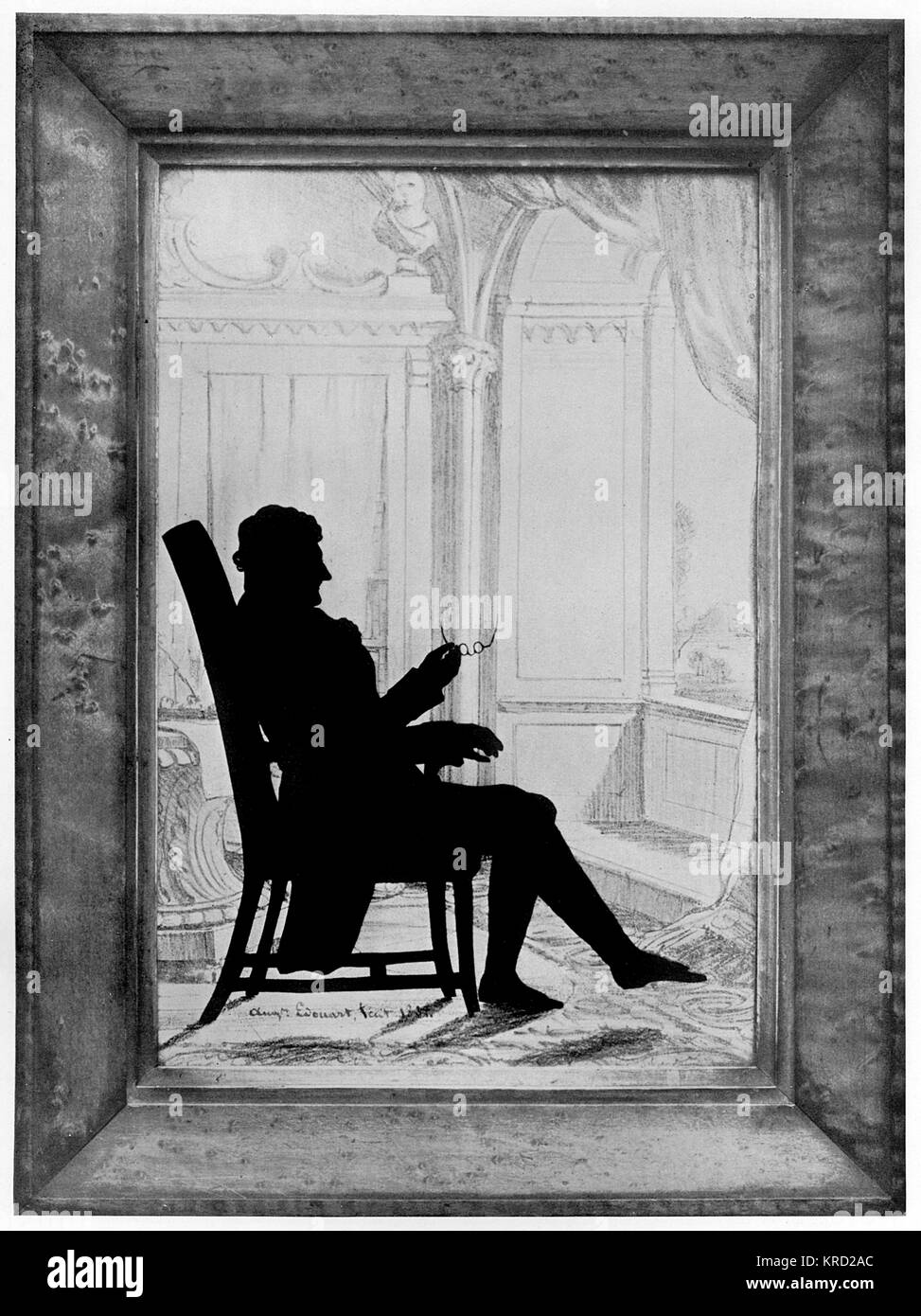 Silhouette portrait of James Sword by August Edouart Stock Photo - Alamy