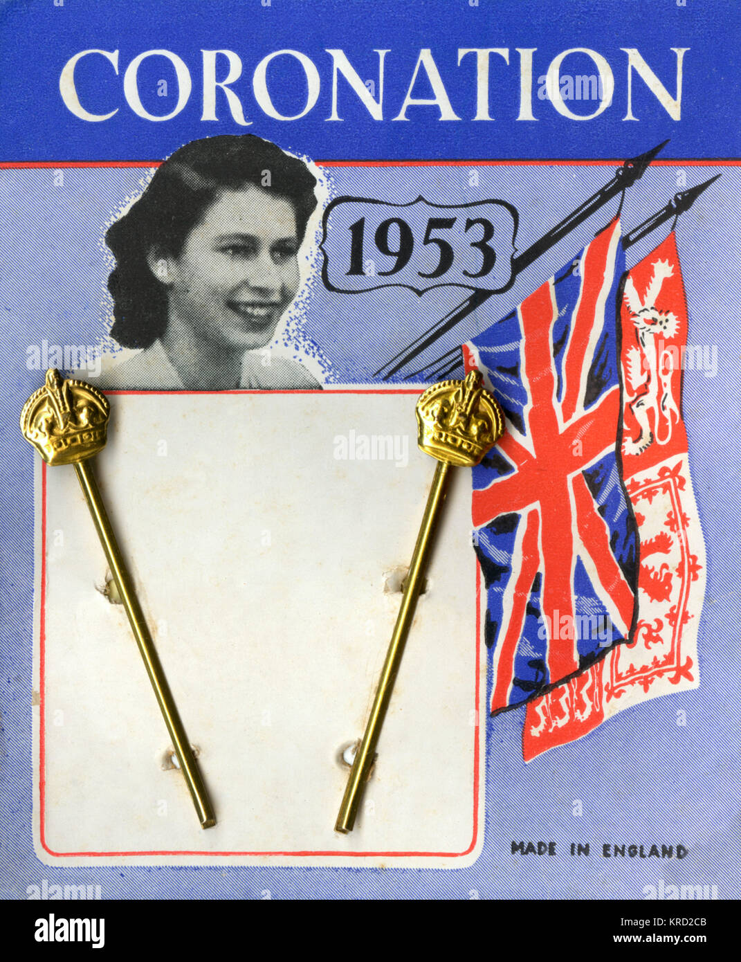 Coronation hair clips, 1953 Stock Photo - Alamy