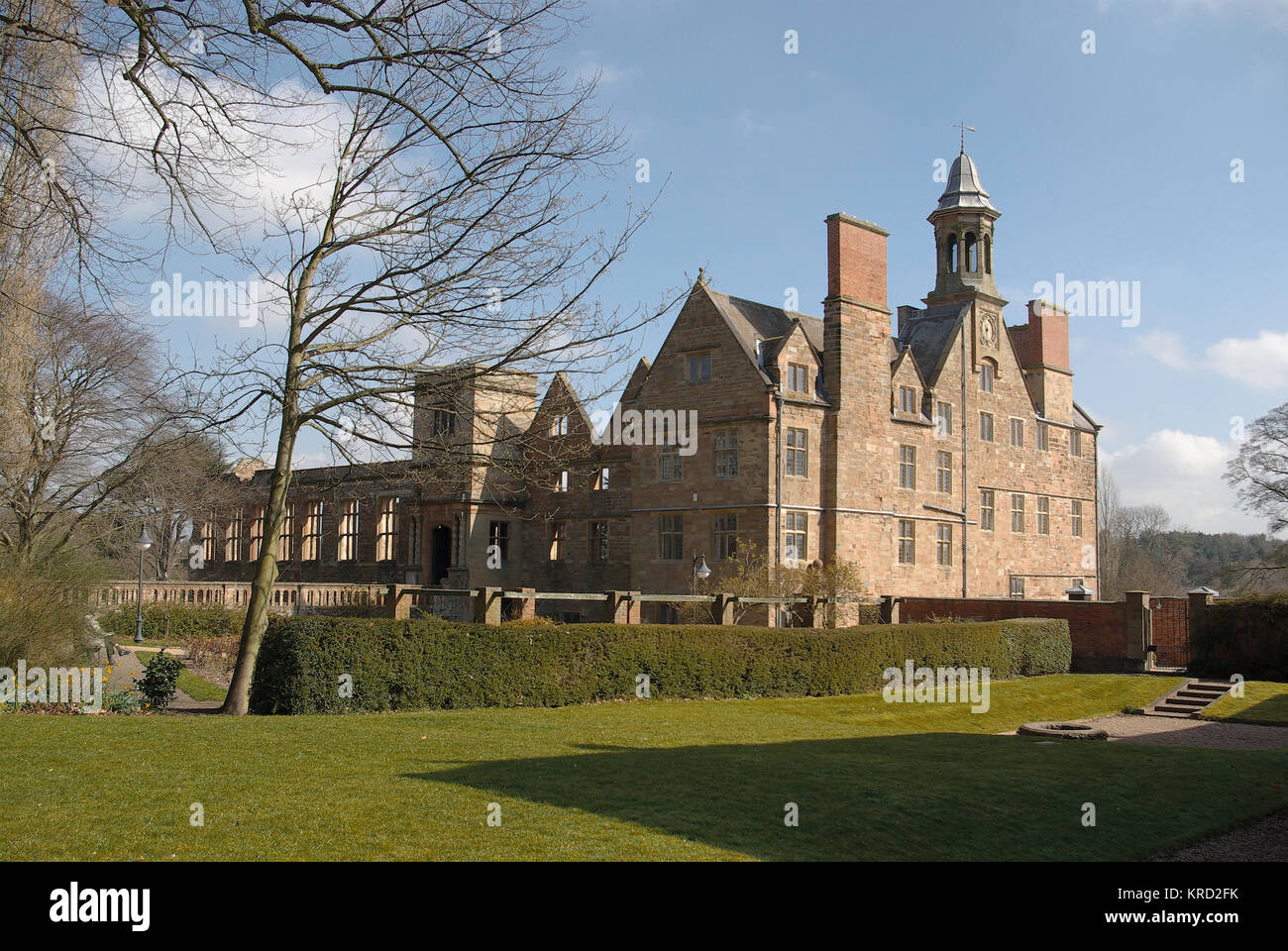 View of Rufford Hall, Nottingham, from across the gardens Stock Photo ...