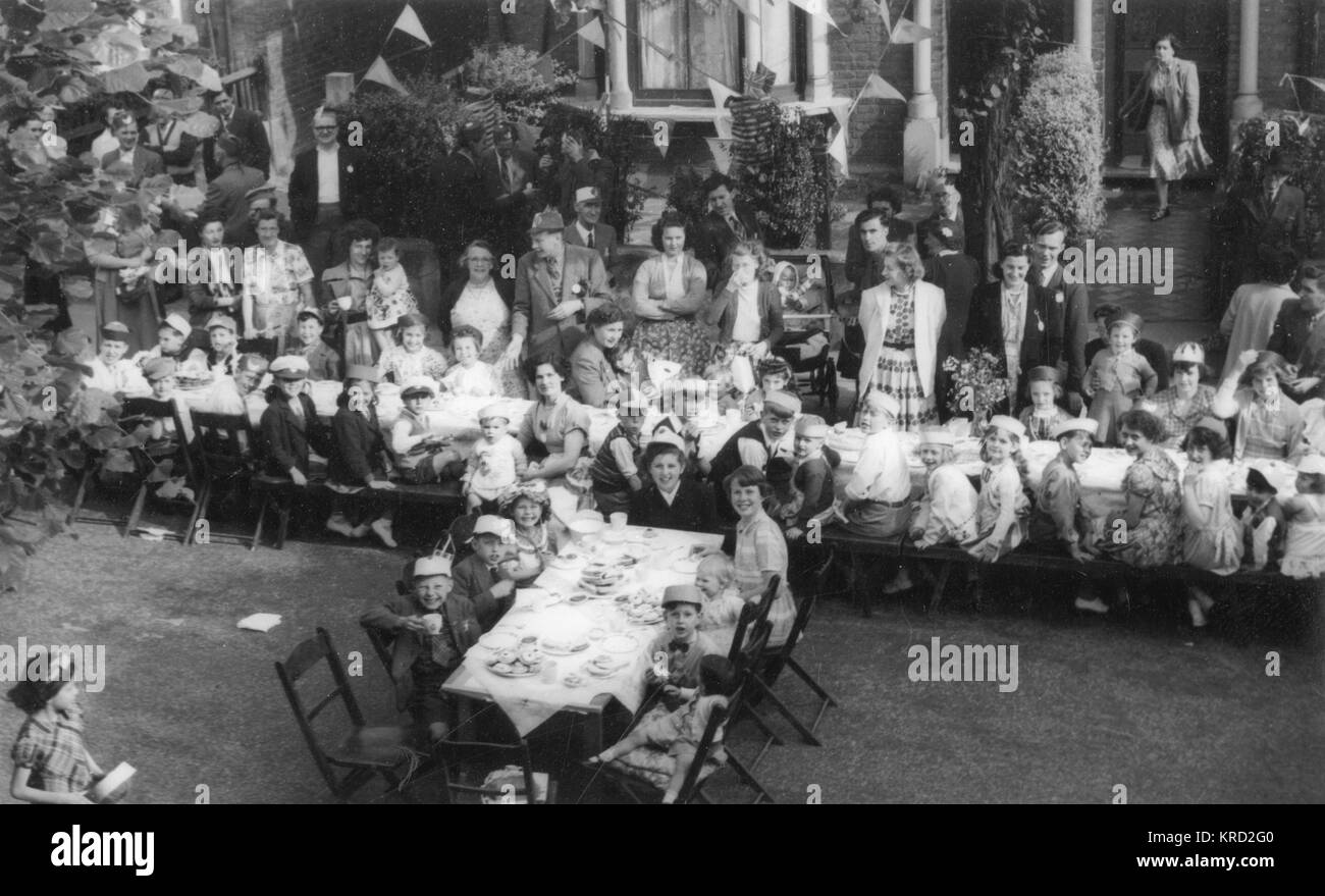 Party bunting decoration Black and White Stock Photos & Images - Alamy