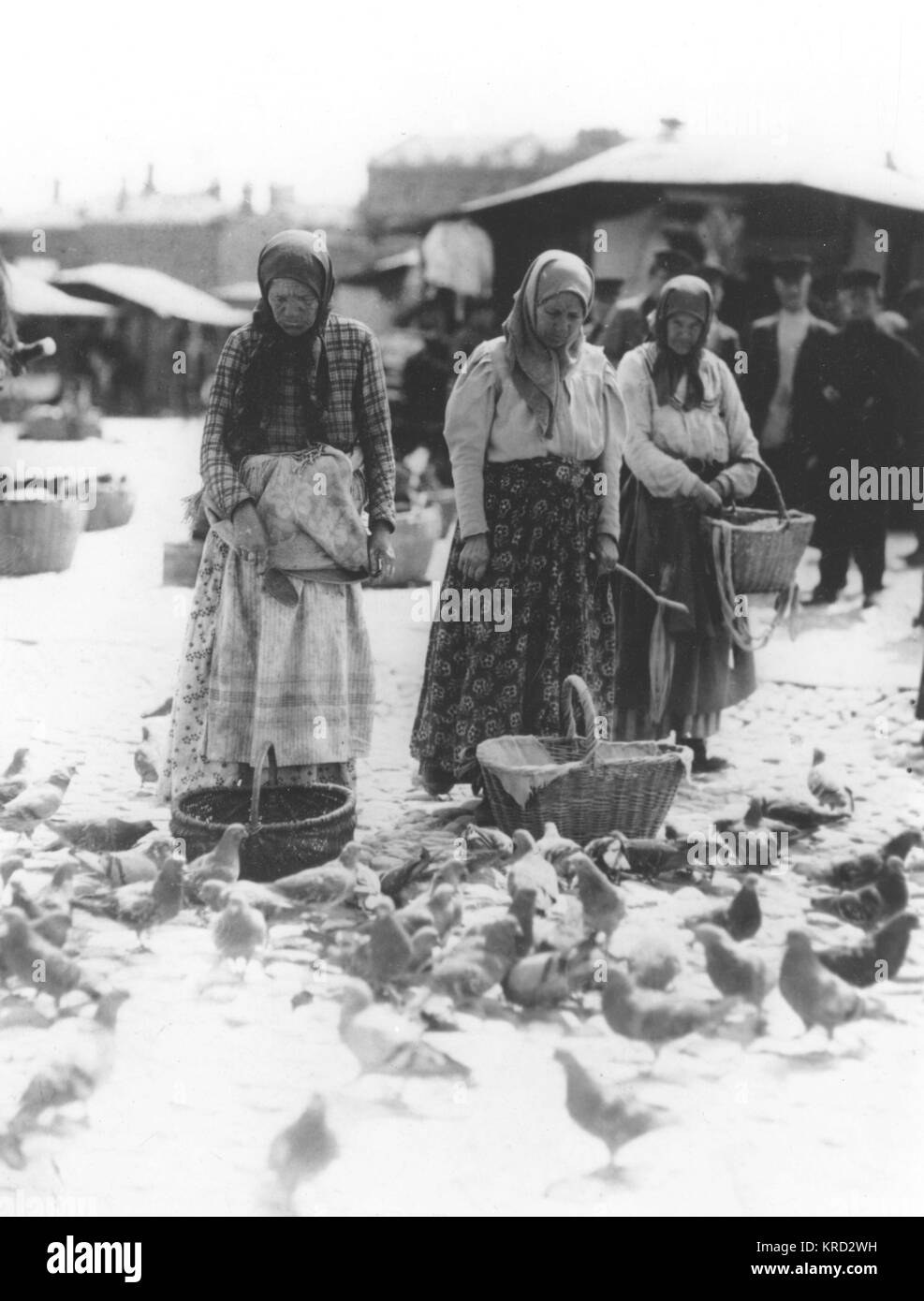 Feed the pigeons Black and White Stock Photos & Images - Alamy