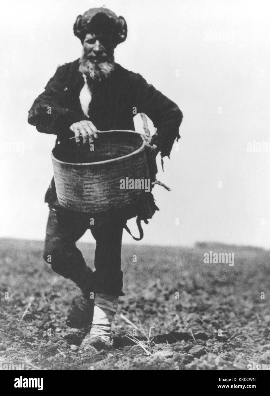 Russian Farmer Tending to his Land Stock Photo - Alamy
