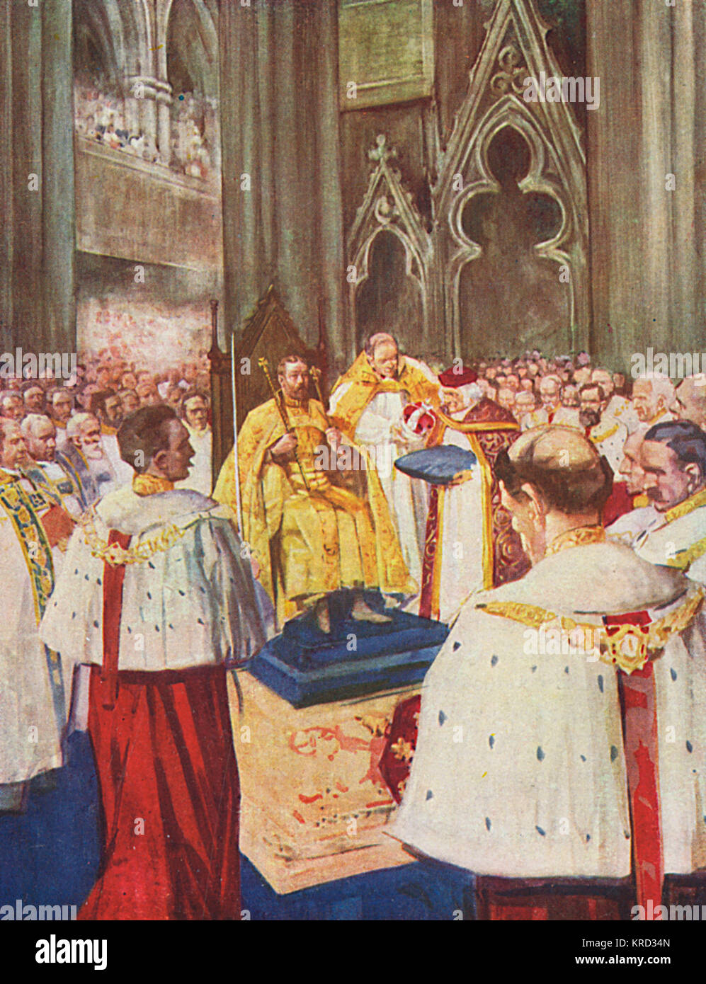 Crowning of King George V Stock Photo - Alamy