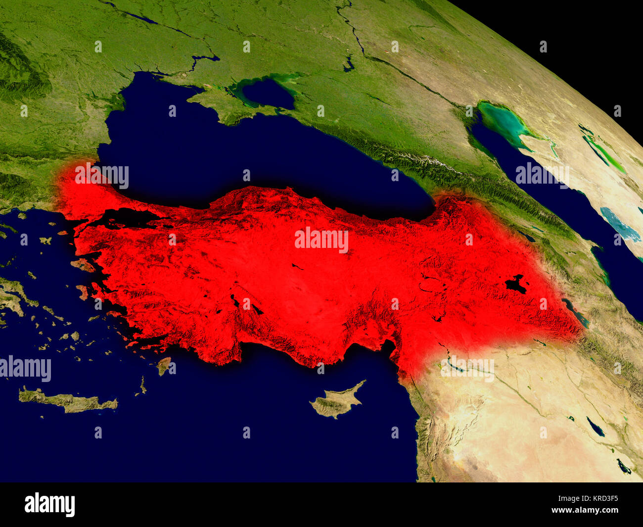 Turkey from space Stock Photo - Alamy