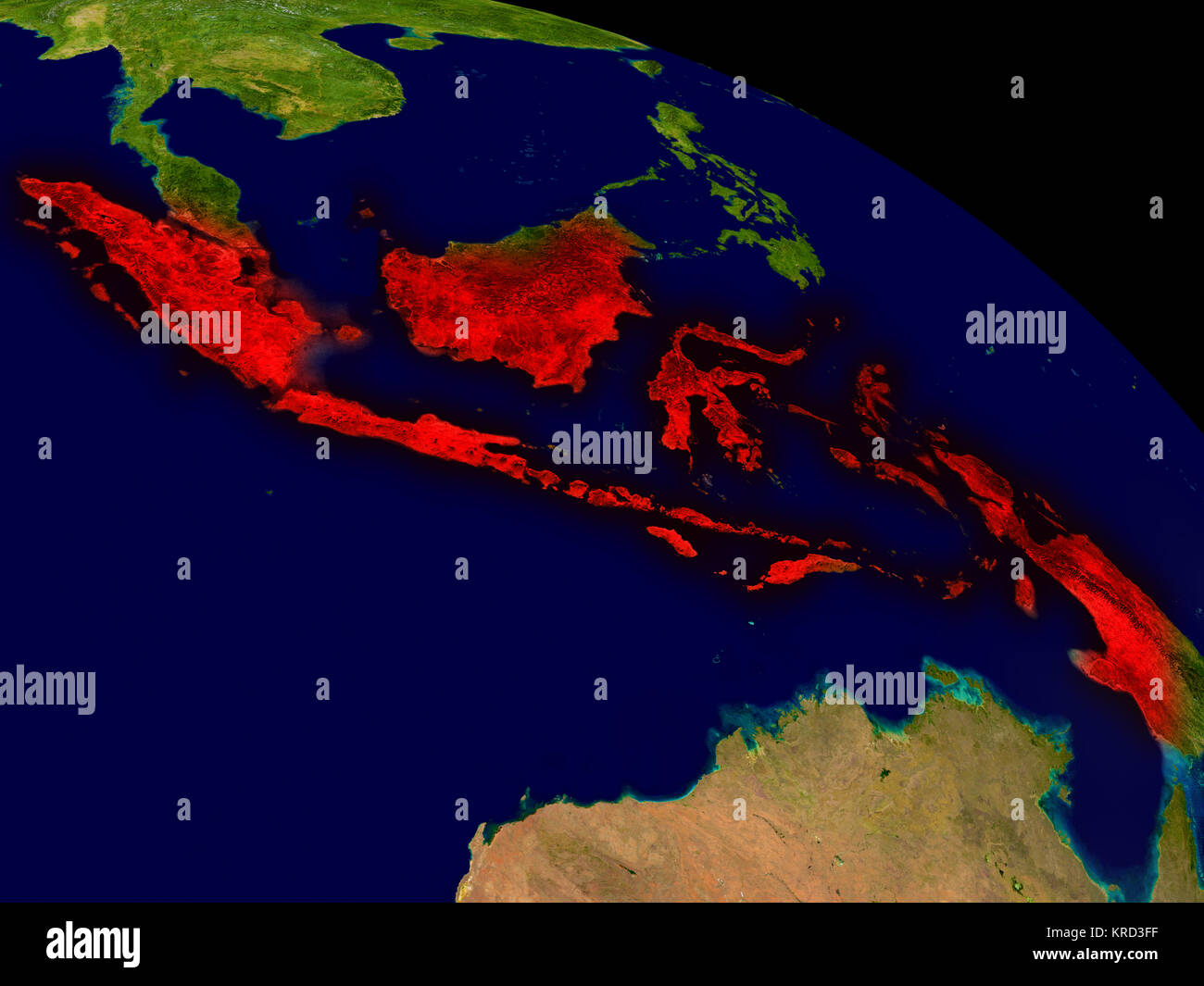 Indonesia from space Stock Photo - Alamy