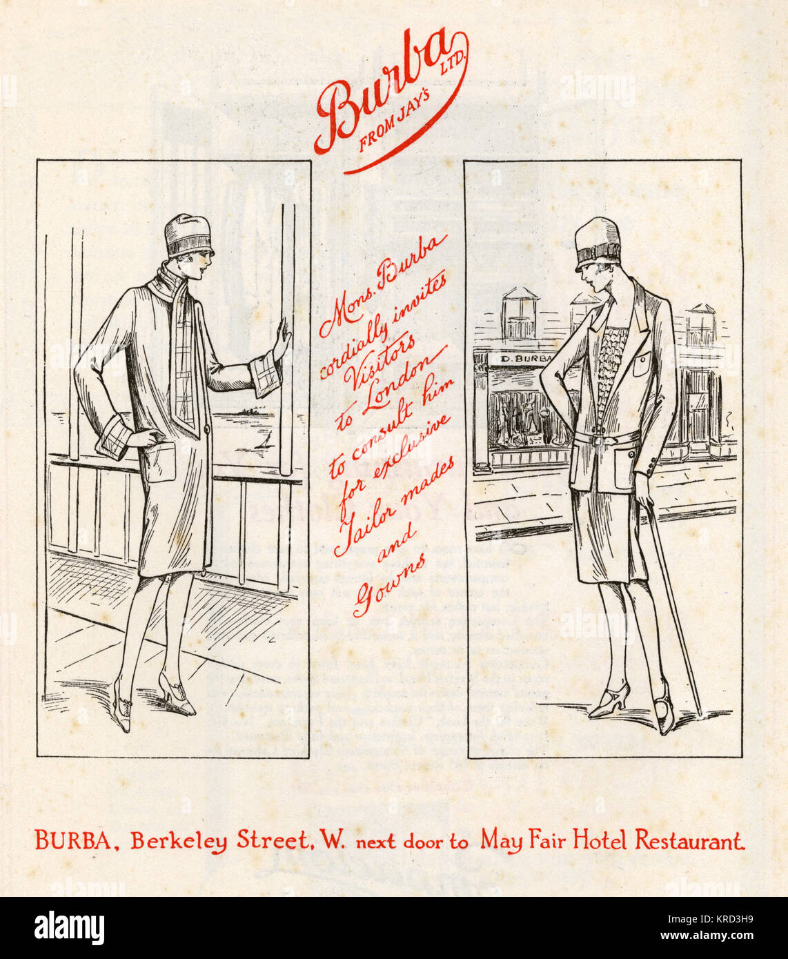 Burba clothing advertisement Stock Photo - Alamy