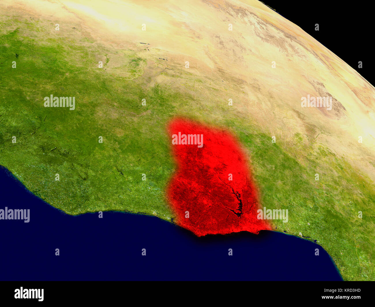 Ghana from space Stock Photo - Alamy