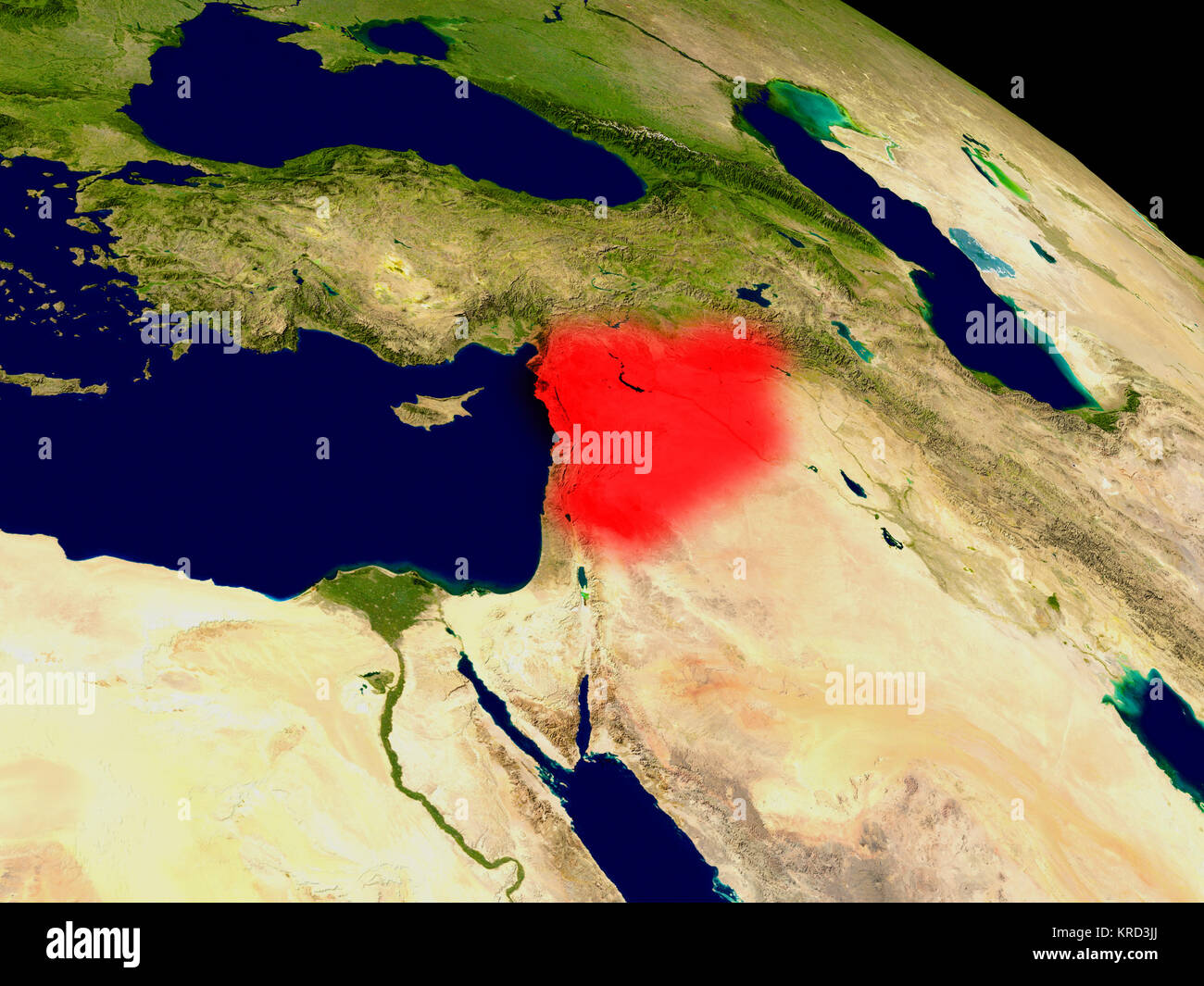 Syria from space Stock Photo - Alamy