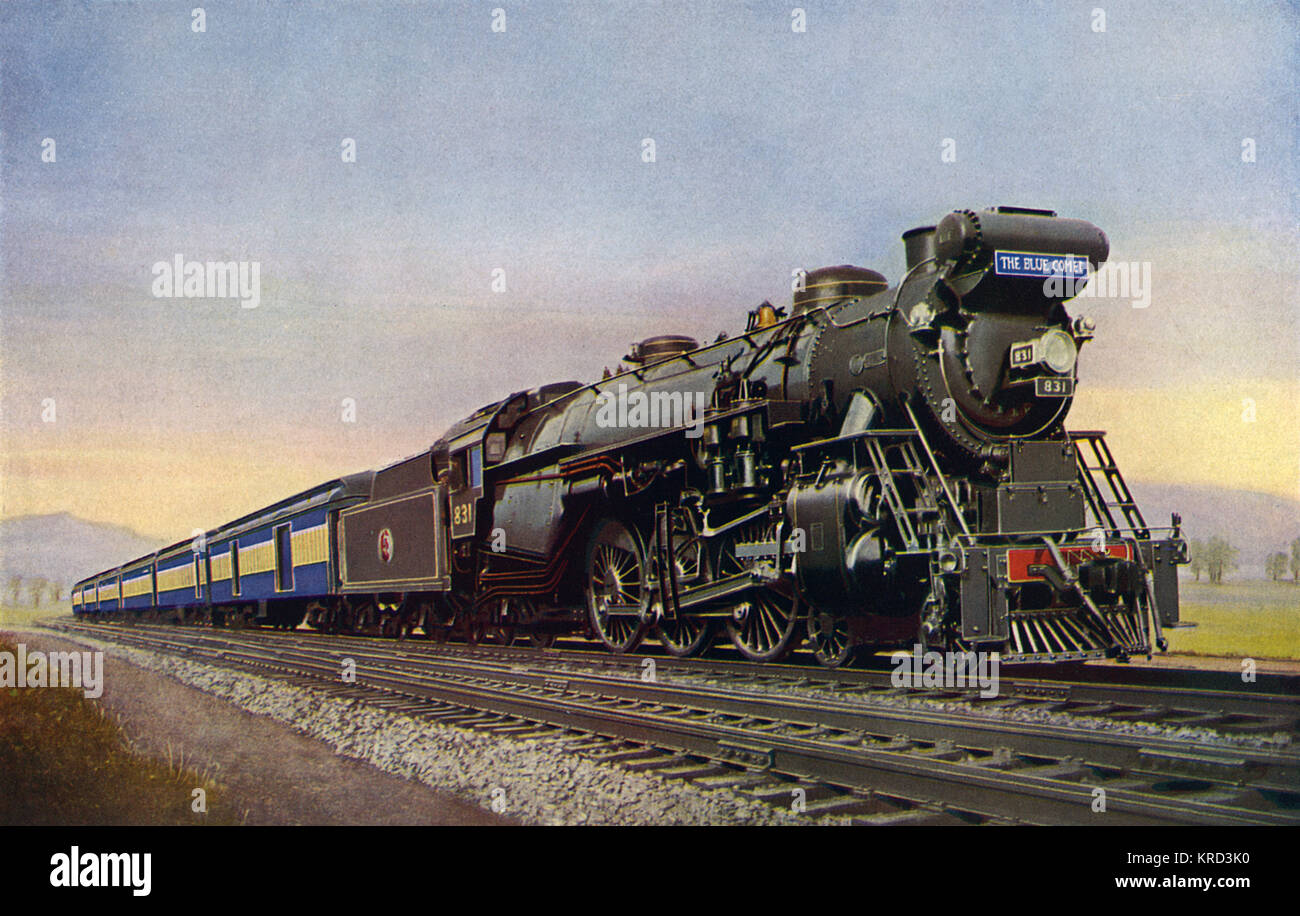 The Blue Comet train Stock Photo - Alamy