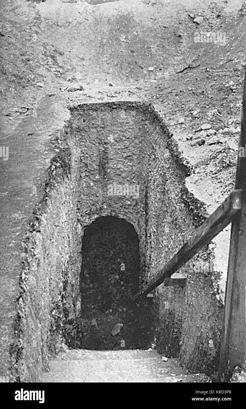 Entrance to public dug out bomb shelter in Margate, WW1 Stock Photo - Alamy